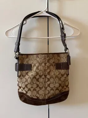 Coach | Bags | Coach Vintage Signature Monogram Shoulder Bag | Poshmark